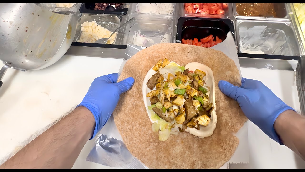 Cooking a Gyro Burrito - YouTube