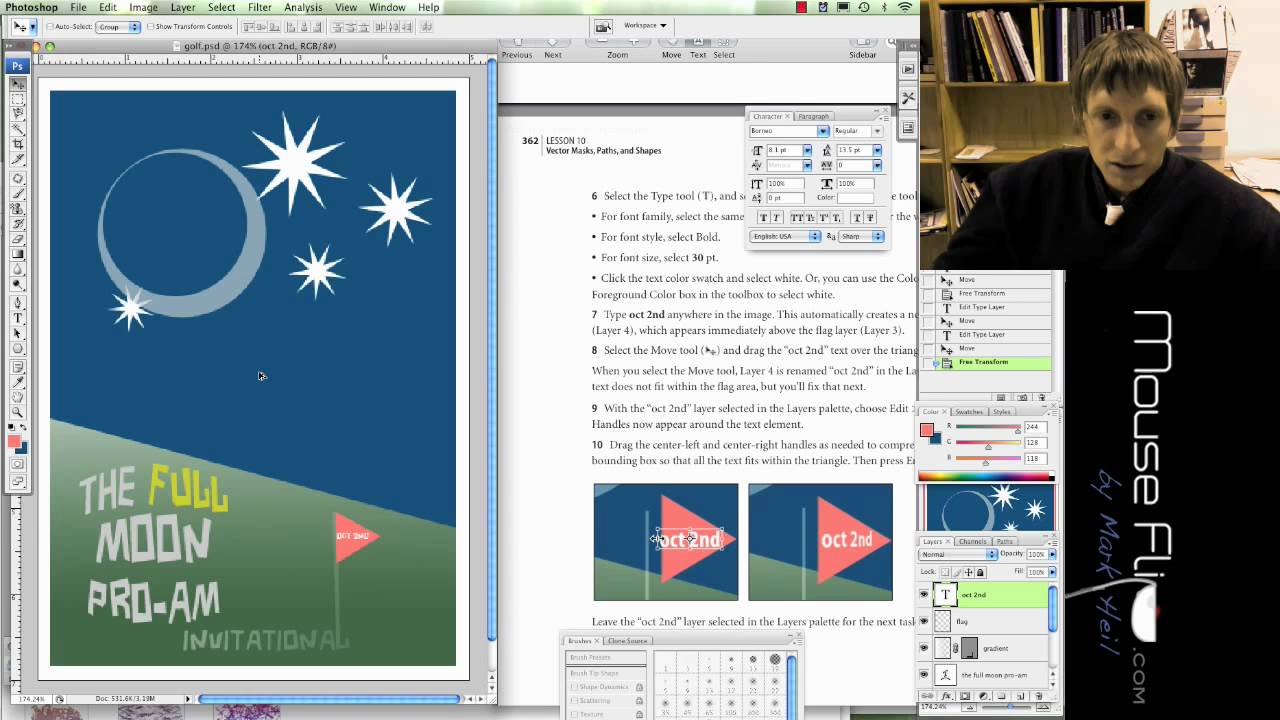 Photoshop - Golf Tutorial (2of3) MouseFlip - YouTube