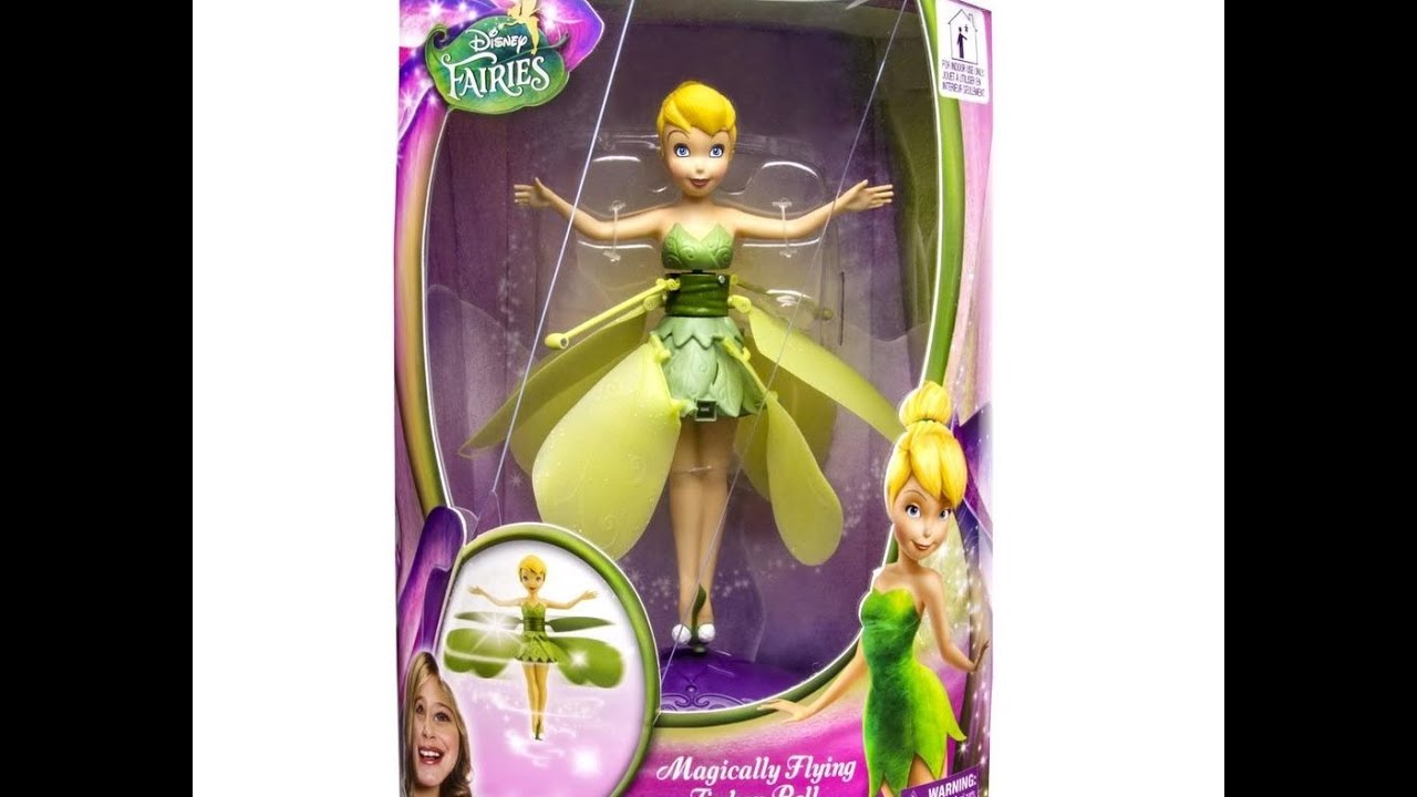 Disney flutterbye flying tinkerbell fairy unboxing let's play faries ...