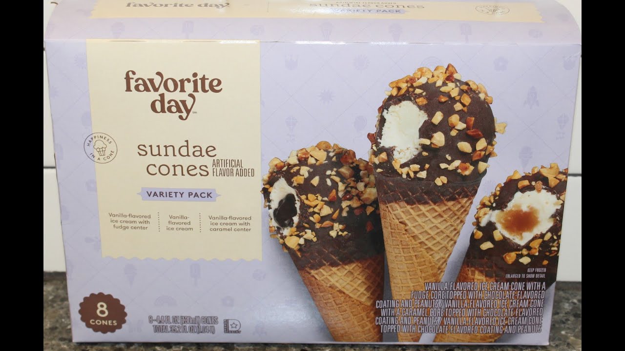 Favorite Day (Target) Sundae Cones Variety Pack: Fudge Center, Vanilla ...