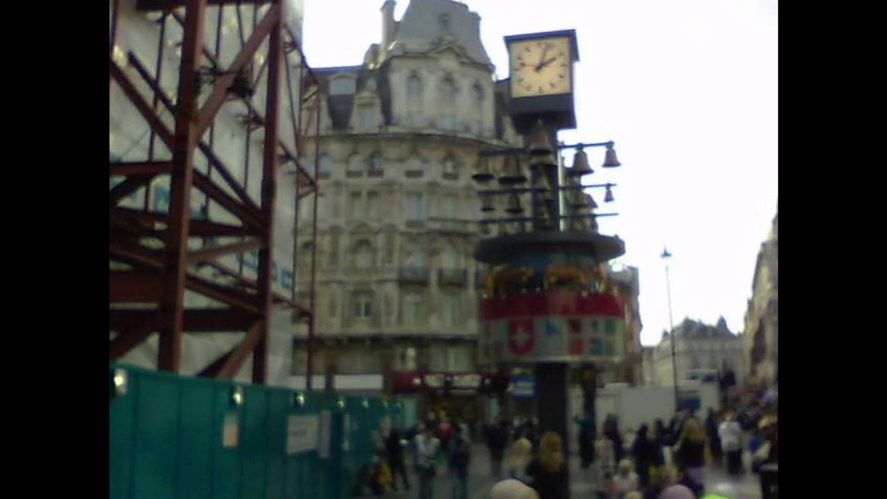 Swiss Clock Leicester Square West End London uk - YouTube