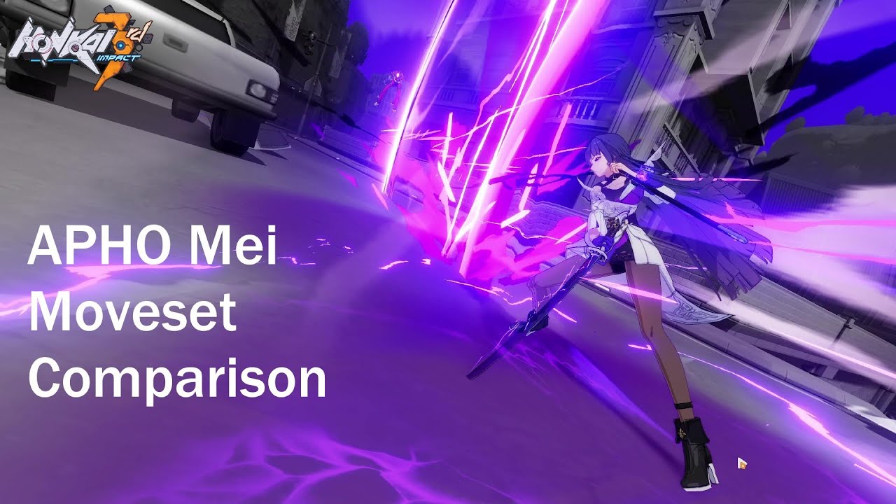 Honkai Impact 3rd (APHO) - Raiden Mei Moveset Comparison - YouTube