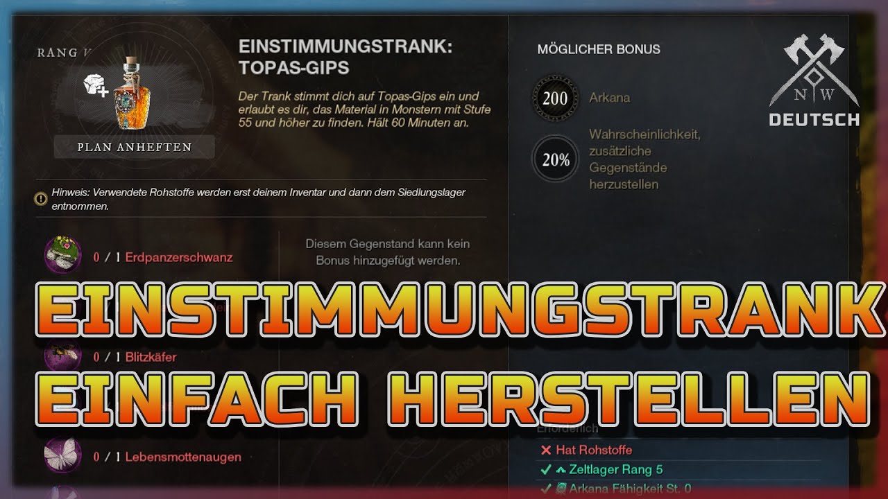 New World - Einstimmungstrank für Topas Gips Herstellen - Gipskugeln ...