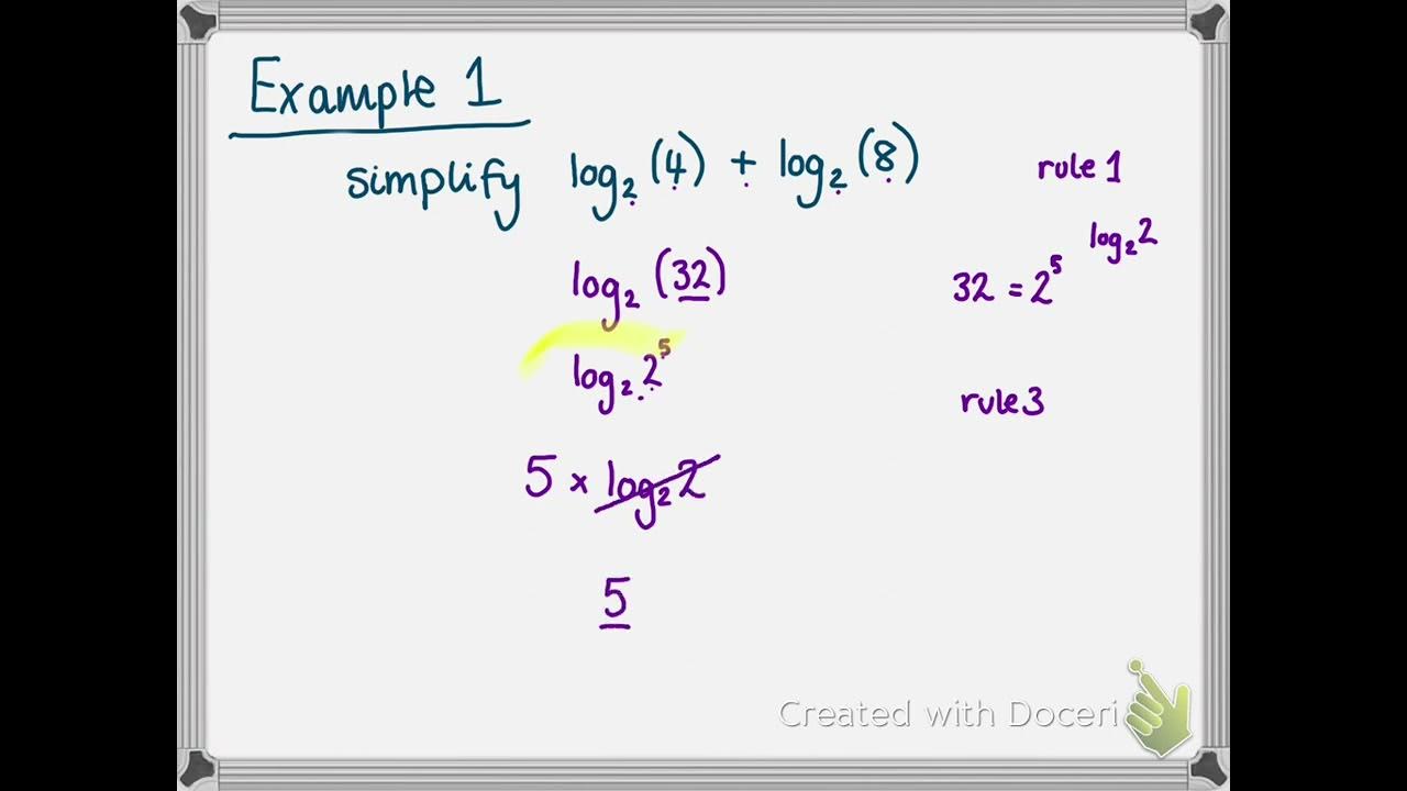 LOGS Simplifying an expression - YouTube