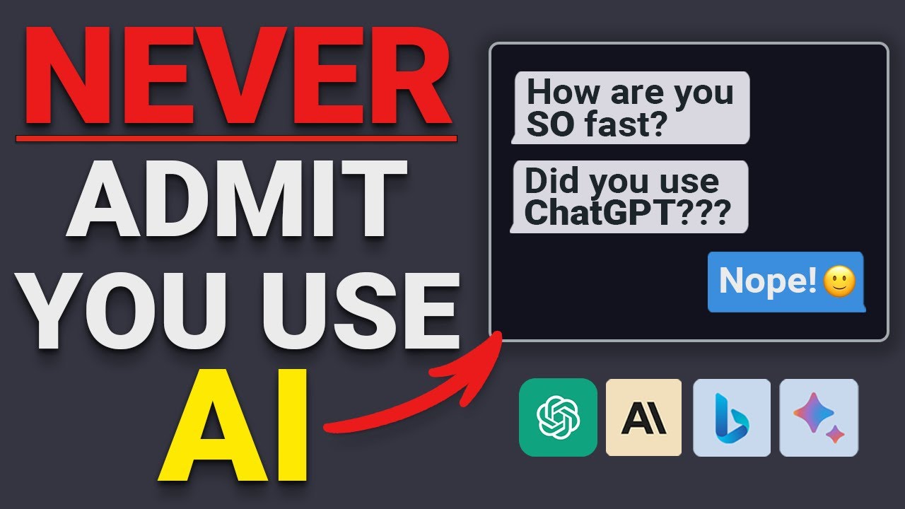 NEVER Admit To Using AI... - YouTube
