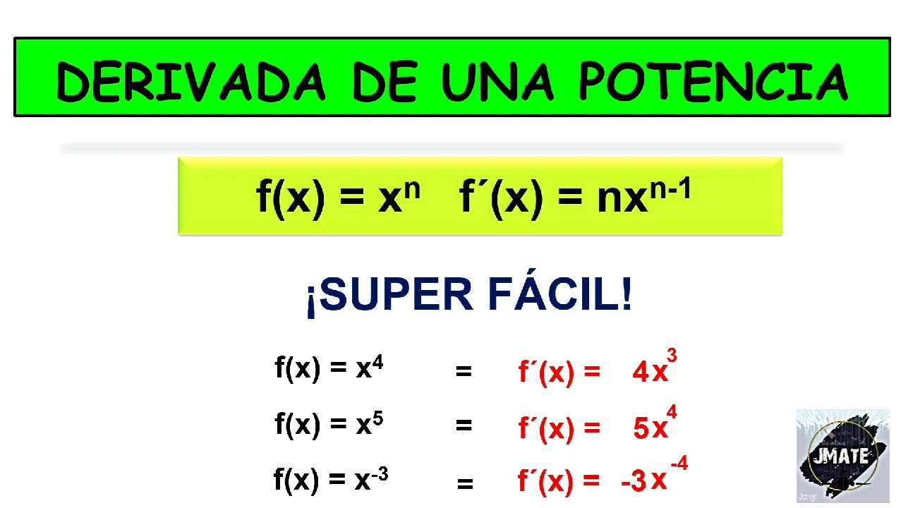 DERIVADA DE UNA POTENCIA ¡SUPER FACIL! - YouTube