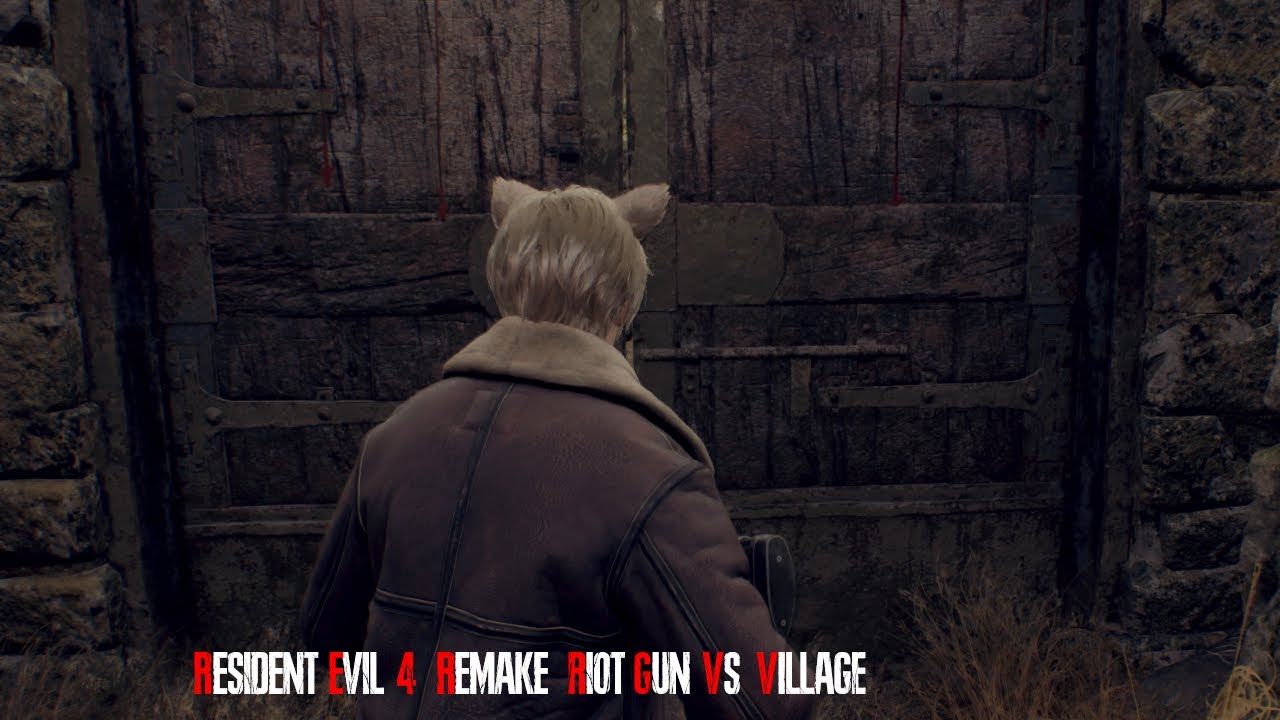 Resident Evil 4 Remake Riot Gun vs Village Fight Professional - YouTube