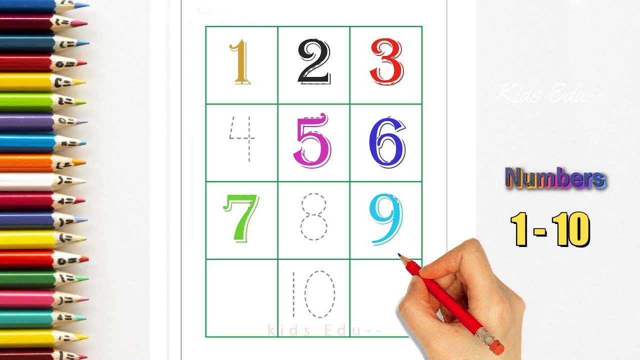 Learn to read and Write Numbers 1 - 10 | Numbers | kids - YouTube