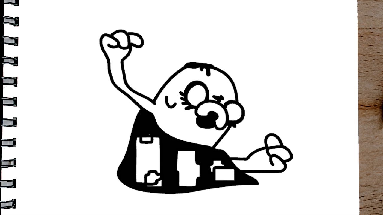 How to draw JAKE FNF - mod Friday Night Funkin - YouTube