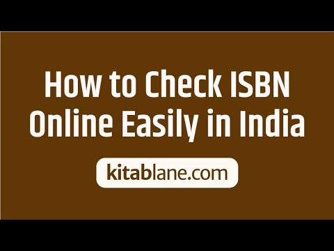 How to Check ISBN Online Easily in India - YouTube