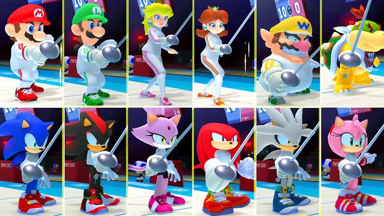 Mario & Sonic at the Olympic Games Tokyo 2020 - Fencing Vs All ...