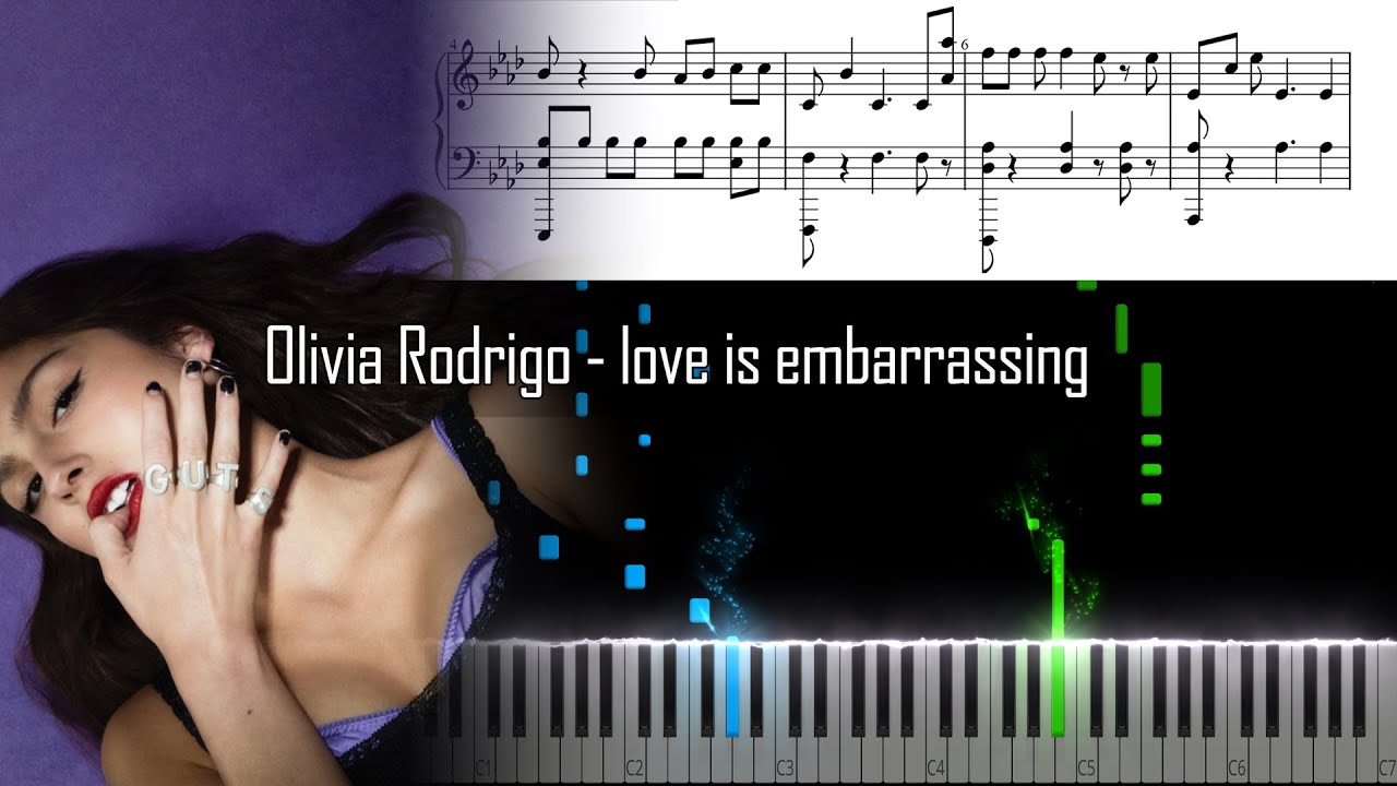 Olivia Rodrigo - love is embarrassing - Piano Tutorial - Free download ...