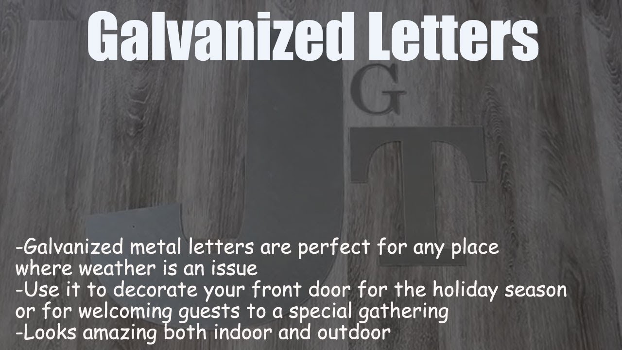 Stunning Galvanized Letters | Make a Lasting Impression | Get Yours Now ...