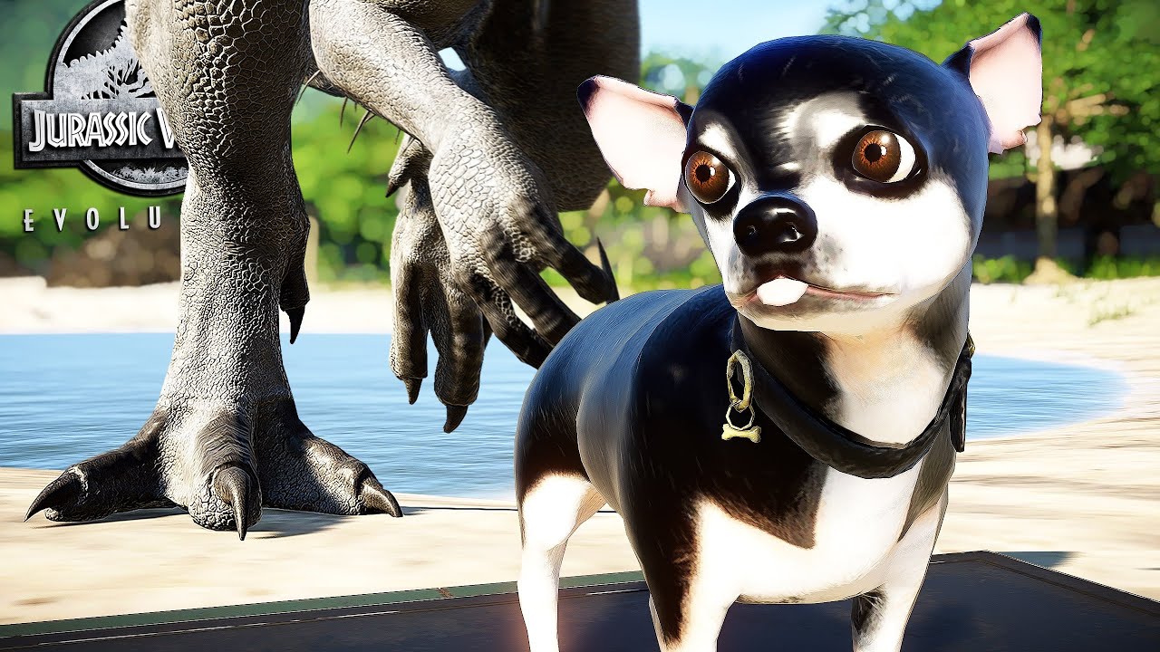 MY DOG IS IN JURASSIC WORLD EVOLUTION!! - YouTube