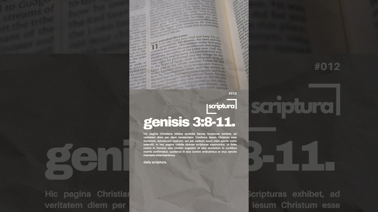 GENESIS 3:8-11. - YouTube