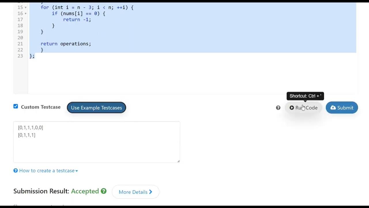 100344 Minimum Operations To Make Binary Array Elements Equal To One I