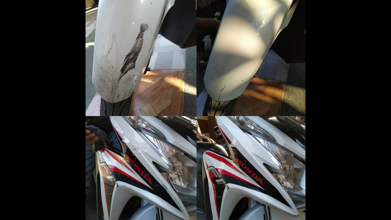 CARA MENGHILANGKAN LECET PADA BODY MOTOR DENGAN COMPON - YouTube