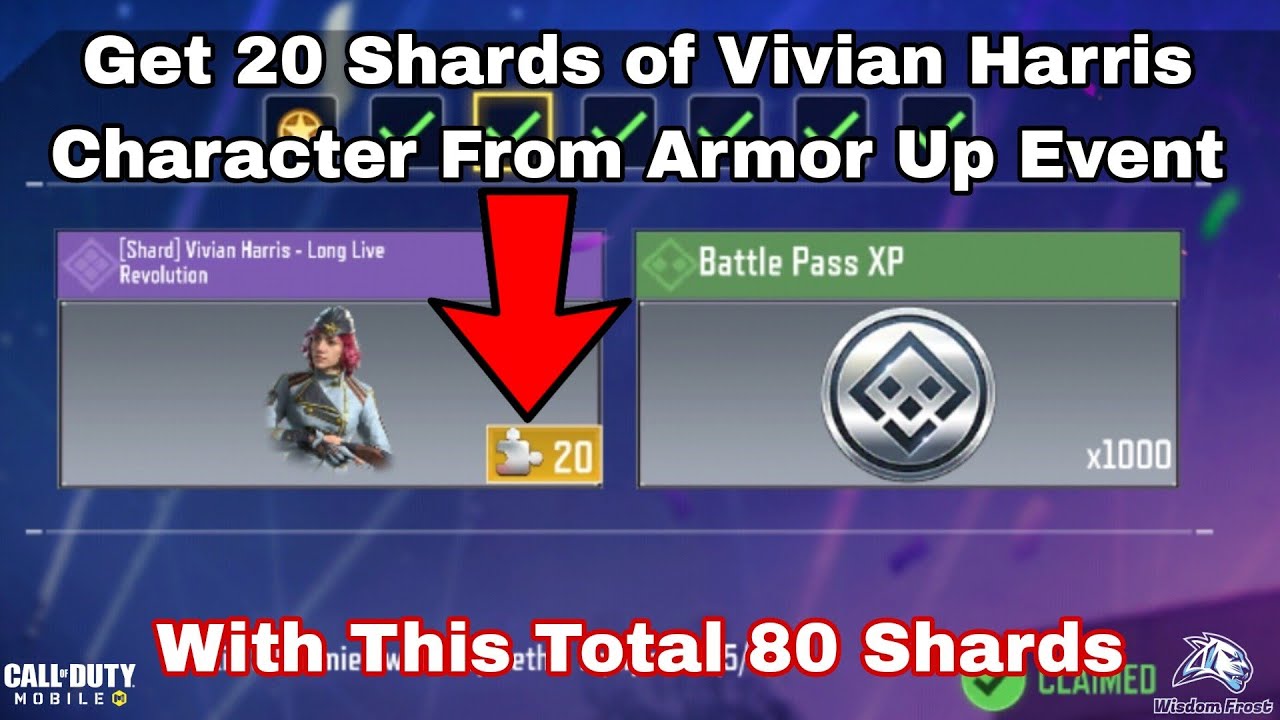 Get FREE 20 Shards of Vivian Harris Character From Armor Up Event in ...