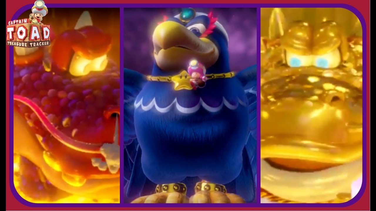 Captain Toad: Treasure Tracker: All Boss Encounters - No Damage!! - YouTube