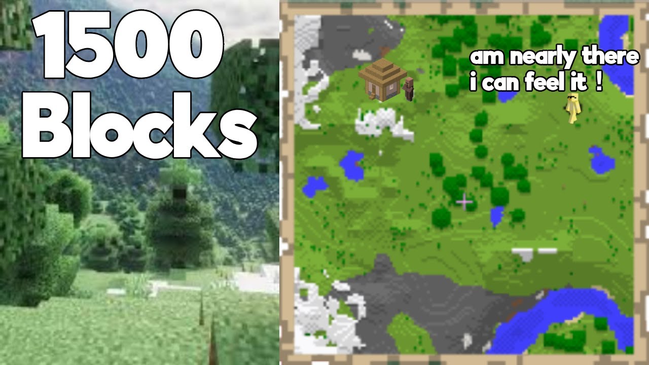 i travelled 1500 blocks in hardcore Minecraft and found... - YouTube