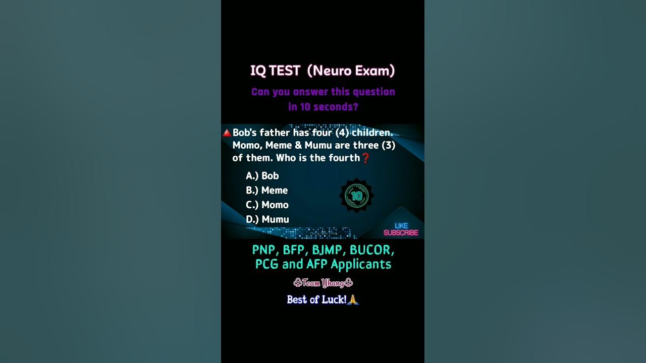 NEURO EXAM IQ TEST APTITUDE TEST BFP BJMP PNP BUCOR AFP AND neuro-exam-iq-test-aptitude-test-bfp-bjmp-pnp-bucor-afp-and