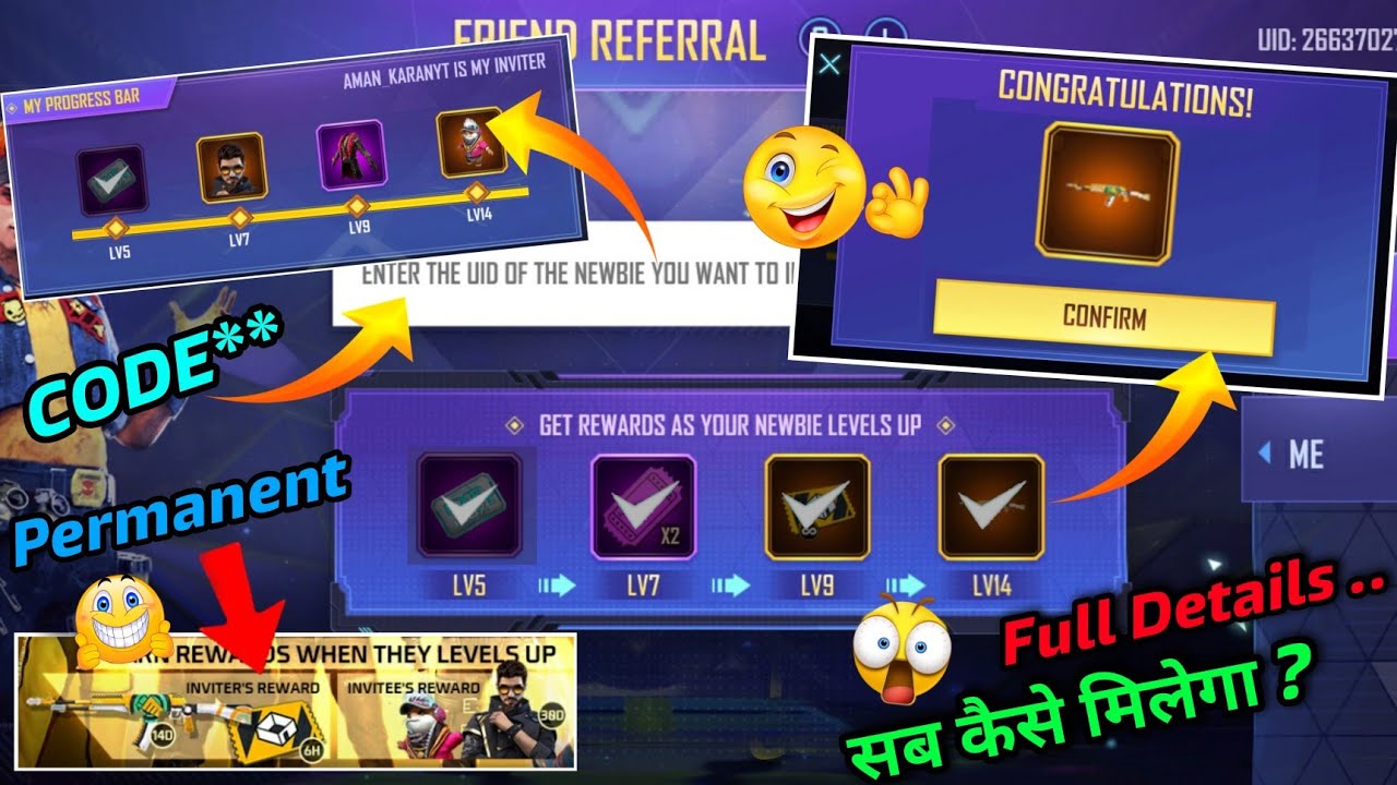 How To Complete Friend Referral New Event Free Fire | FF Max New Event ...