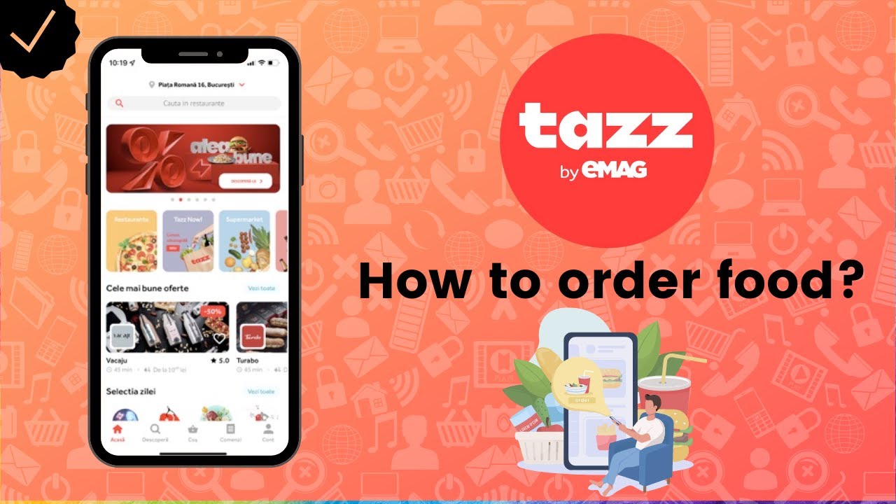 How to order food on Tazz? - YouTube
