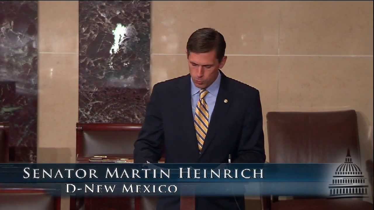 Heinrich Delivers First Senate Floor Speech - YouTube