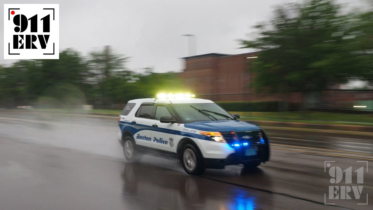 Boston Police Car Responding - YouTube