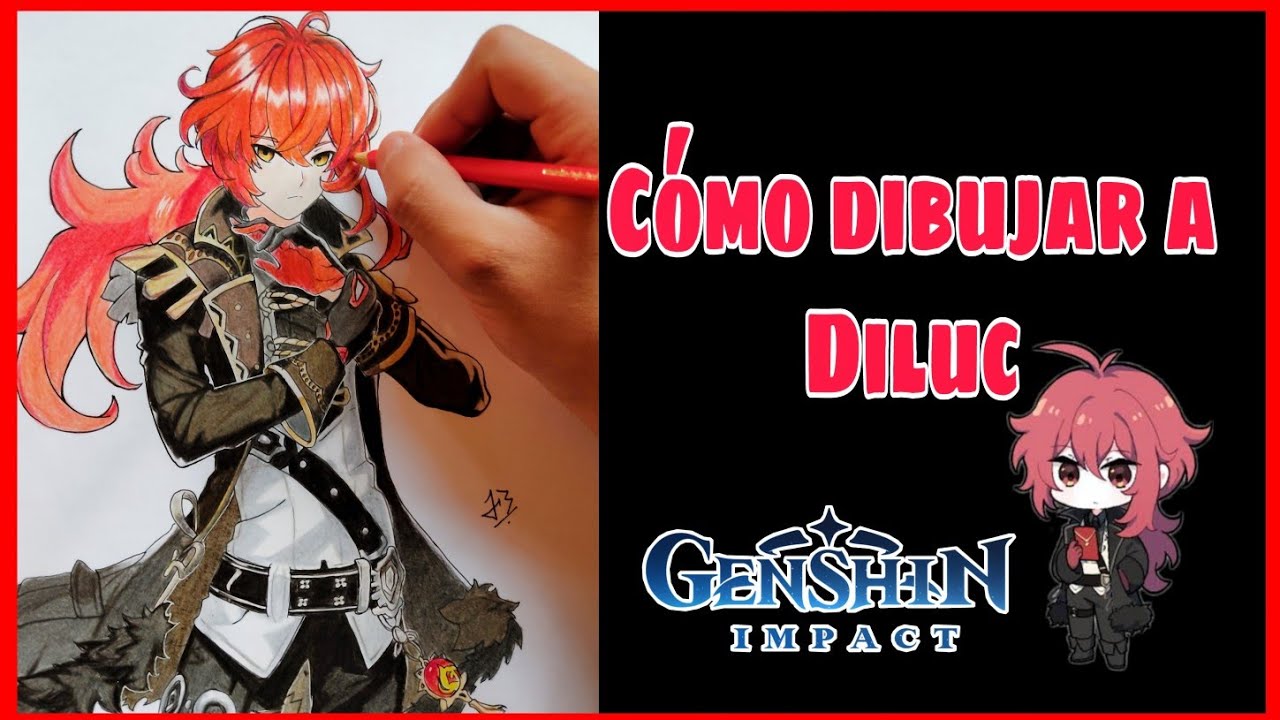 COMO DIBUJAR A DILUC/ HOW TO DRAW DILUC de GENSHIN IMPACT ️ - YouTube