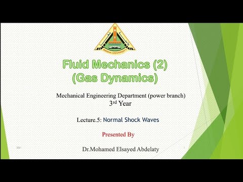 Fluid Mechanics (Gas dynamics) - lecture 7 - shock wave - YouTube