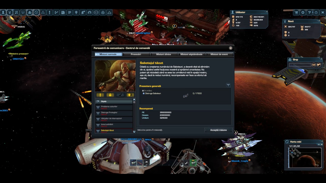 DarkOrbit | Test Server | New missions for level 22 - YouTube