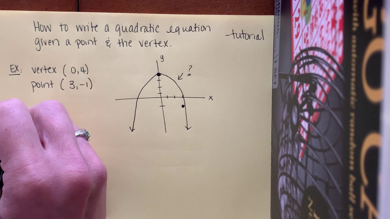 Writing A Quadratic Given Vertex And Point YouTube writing-a-quadratic-given-vertex-and-point-youtube