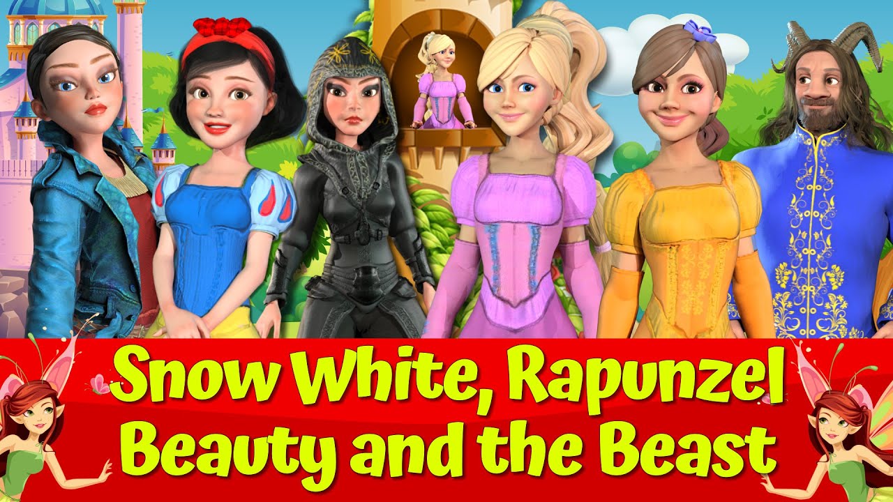 Snow White 🧙‍♀️👑 I 🔴 Rapunzel 🔴🧙‍♀️I Beauty and The Beast 🔴👑I Animated ...