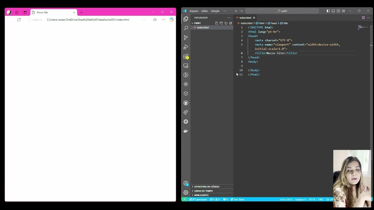 Criando Uma Página Simples em HTML - YouTube
