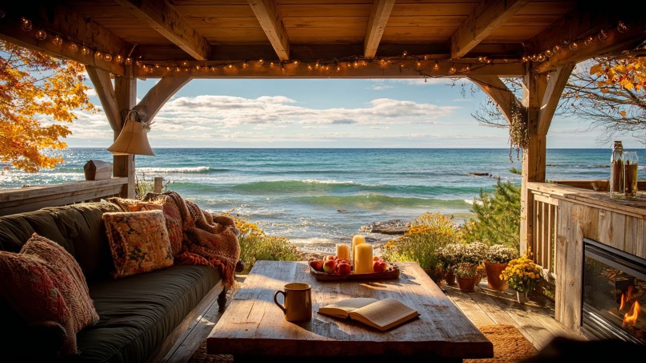 Peaceful Morning by the Sea 🌞 Relaxing Waves, Seabirds & Autumn Air for ...