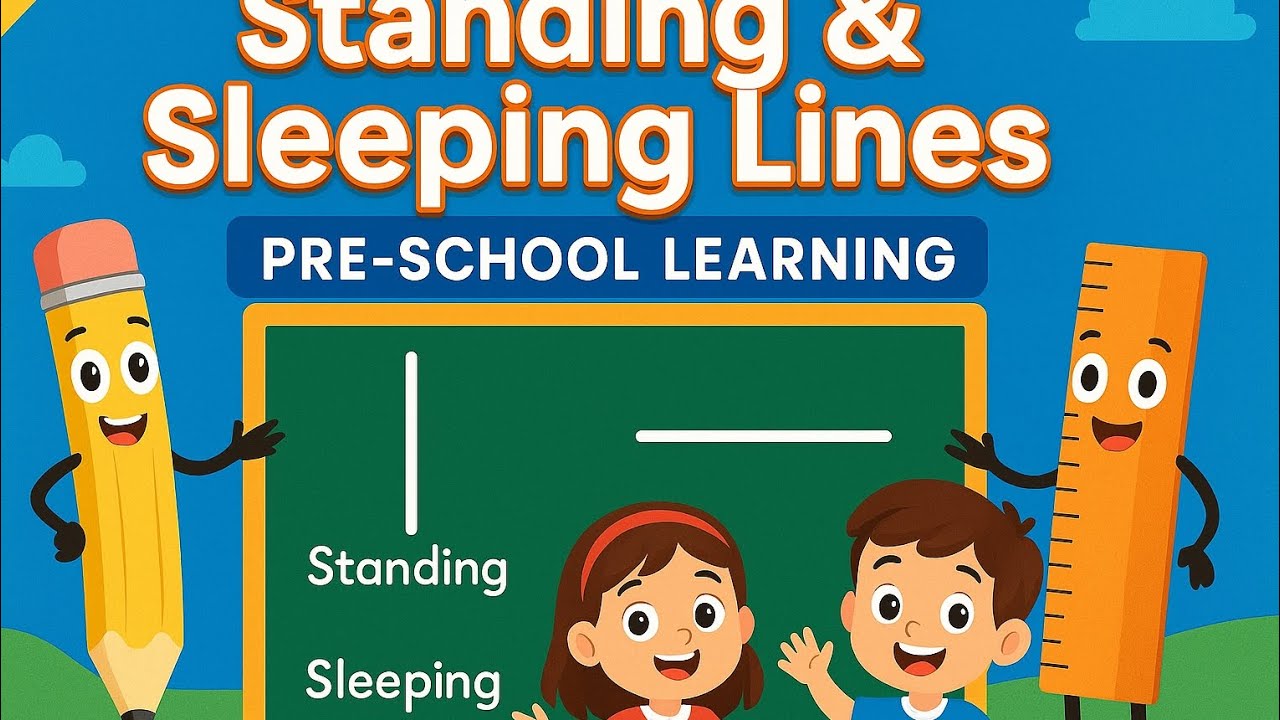 "Standing & Sleeping Lines | Pre-School Learning for Kids | Easy ...