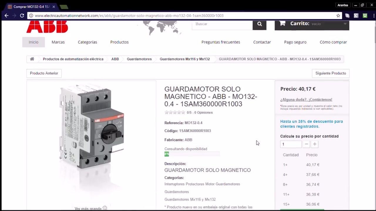 Comprar guardamotores ABB - YouTube