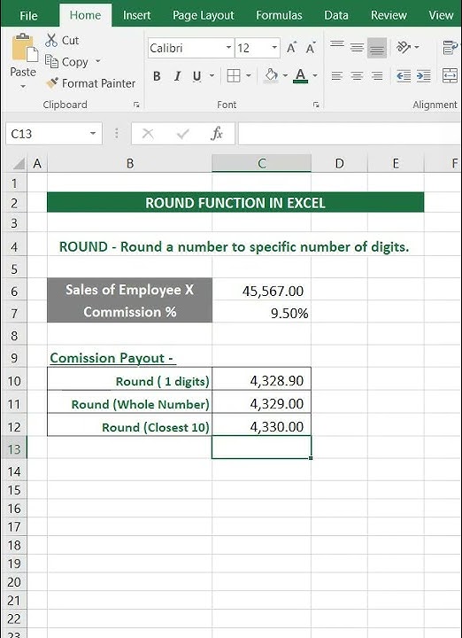 Rounding Numbers in Excel | Excel Important Formula - YouTube