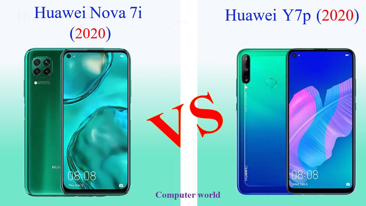 Huawei Nova 7i (2020) vs Huawei Y7p (2020) - YouTube