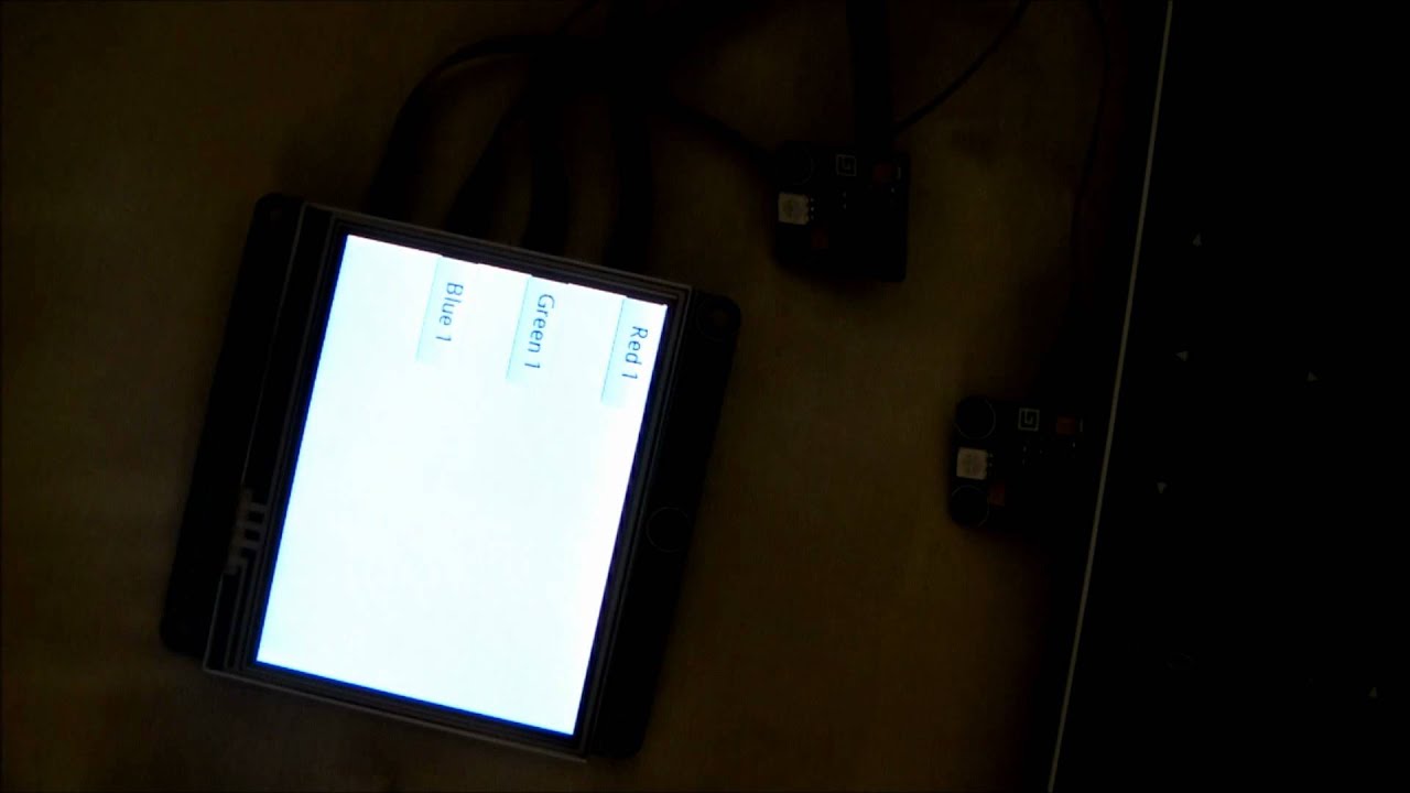 Gadgeteer Touch Screen controlling a RGB led - YouTube