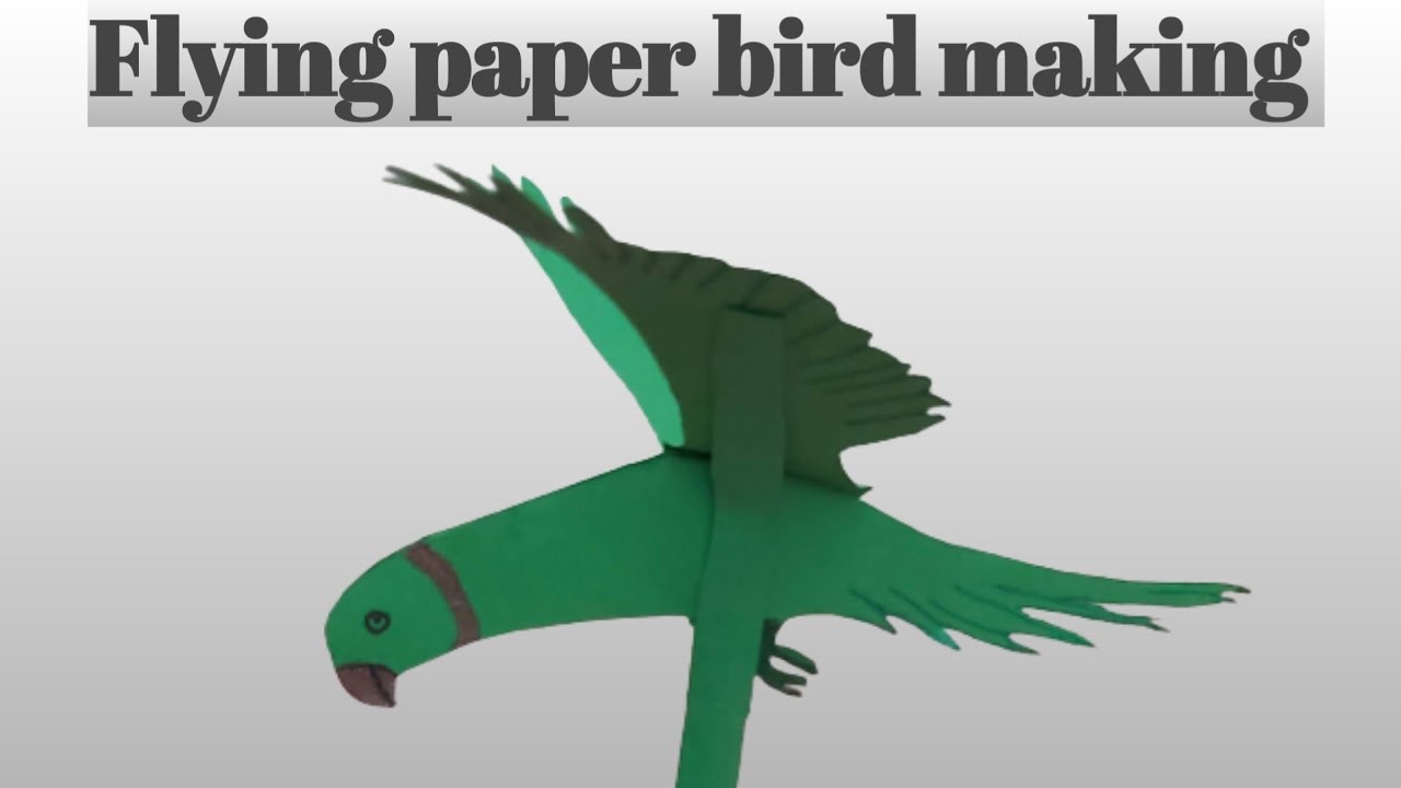 Flying paper bird making/ Paper crafts origami flying bird - YouTube