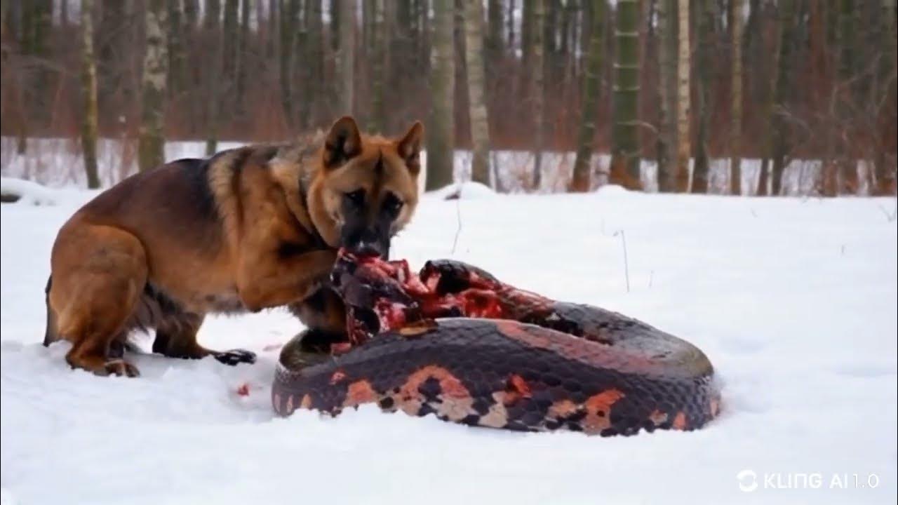 Fierce Dog Takes Down Python in a Dramatic Encounter - YouTube