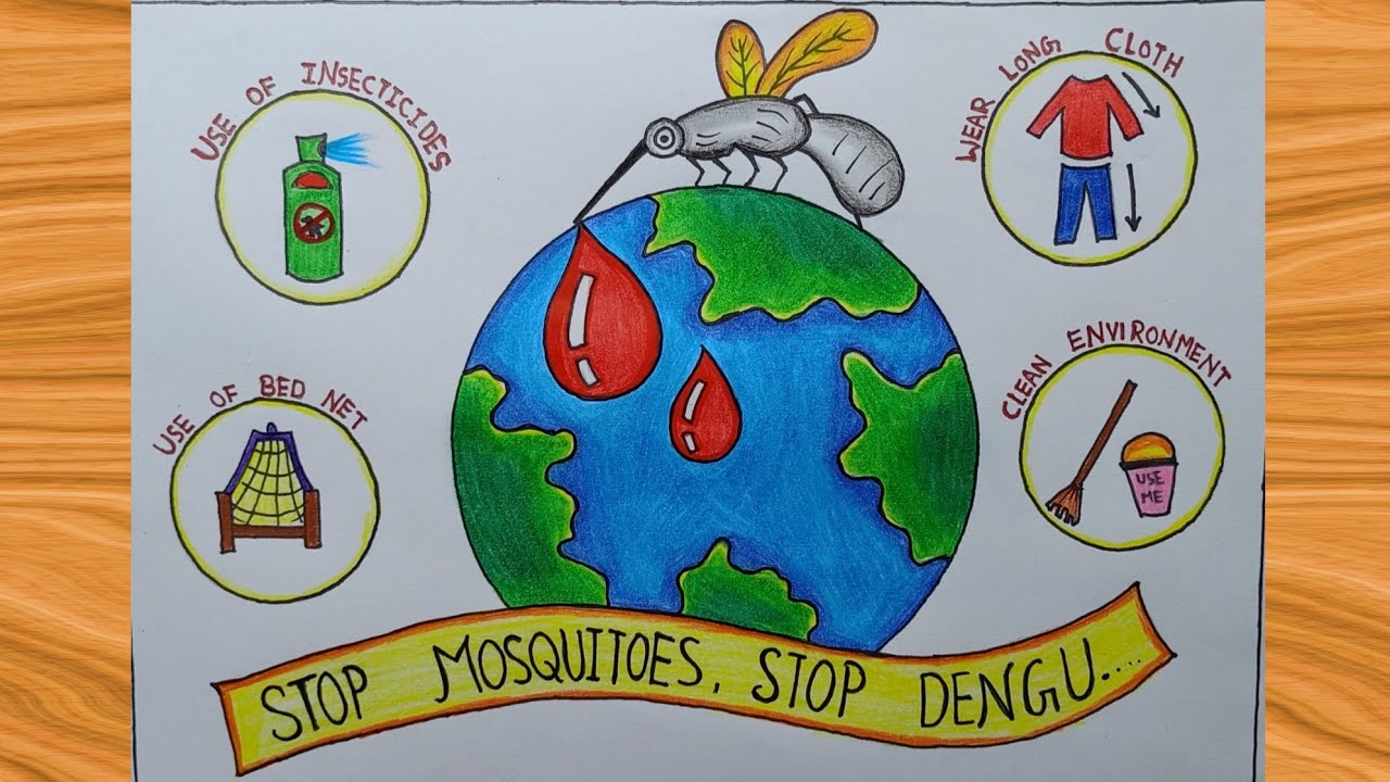 Dengue awareness drawing || Stop Dengue poster drawing. - YouTube