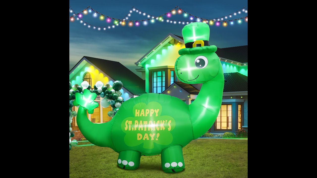 Add a festive flair with this 6FT Green Inflatable 🍀St. Patrick’s Day ...