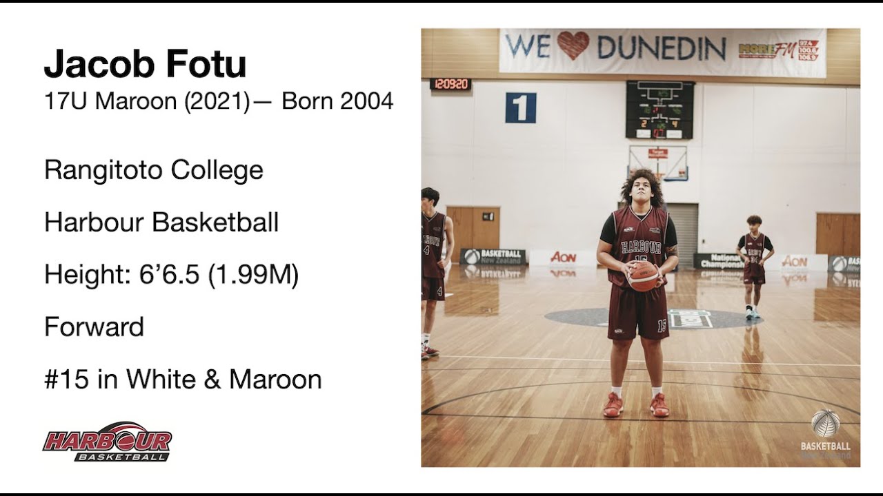 Jacob Fotu 6'6 F Harbour Basketball | Rangitoto College | Class of 2023 ...
