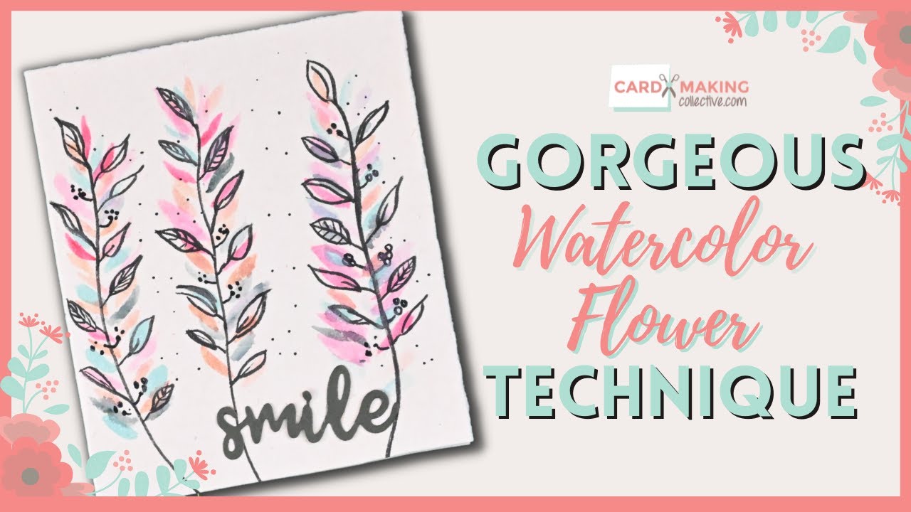 Flower Designs On Cards: How to Create A Gorgeous Floral Layout! - YouTube