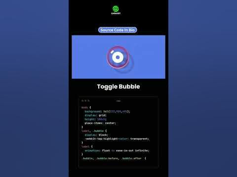 Toggle Bubble💥 #shortvideo #coding #coder #computerscience #viral #codinglife # ...
