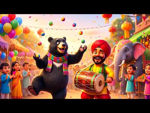 Kalu the Bear Tamer Has Come | Bear Dance | Hindi Rhymes for Kids | Kalu Madari Aaya | Fun Song...