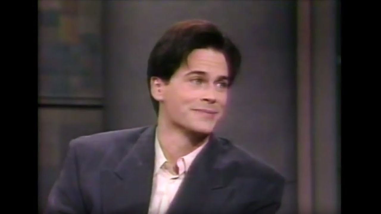Rob Lowe on Letterman (1992) - YouTube
